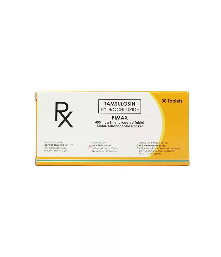PIMAX Tamsulosin Hydrochloride 400mcg Enteric-Coated Tablet 1's price ...